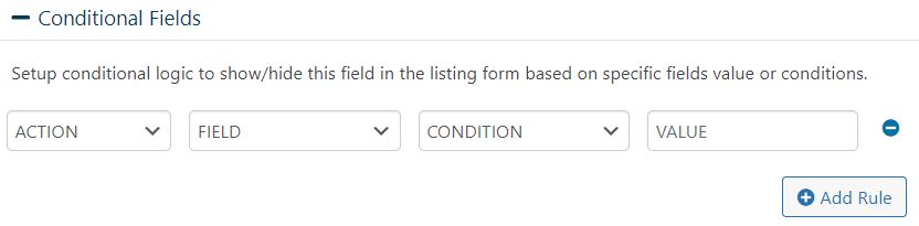 Conditional Fields - GeoDirectory
